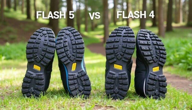 Peak taichi flash 5 vs 4 for outdoor use: durometer and abrasion comparison