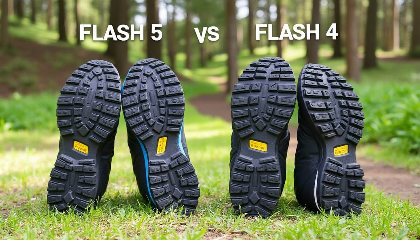 Peak taichi flash 5 vs 4 for outdoor use: durometer and abrasion comparison